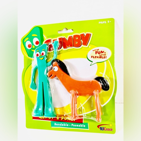 NJ Croce | Toys | Gumby And Pokey Horse Bendable Poseable Flexible Toy ...